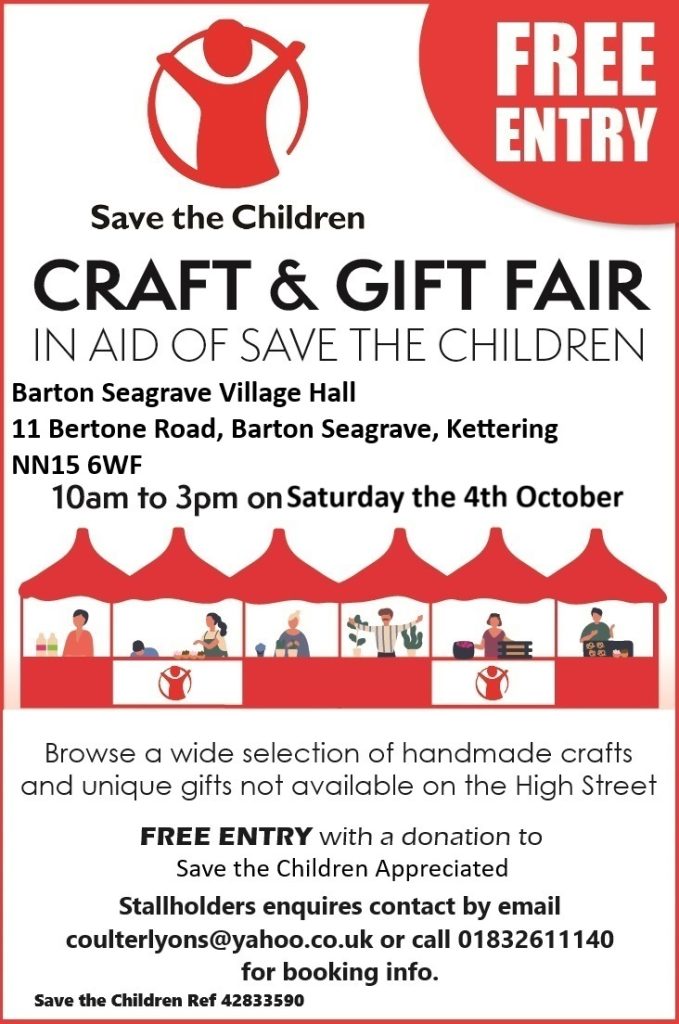 Craft & Gift Fair – Barton Seagrave Village Hall